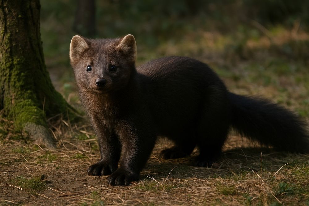 Curious pine marten in forest | Free Photo - rawpixel