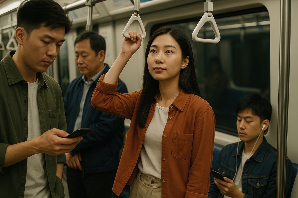 Commuters traveling subway train | Free Photo - rawpixel
