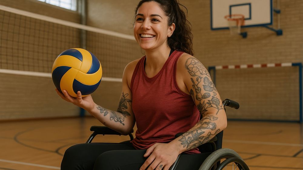 Empowering wheelchair volleyball athlete | Free Photo - rawpixel