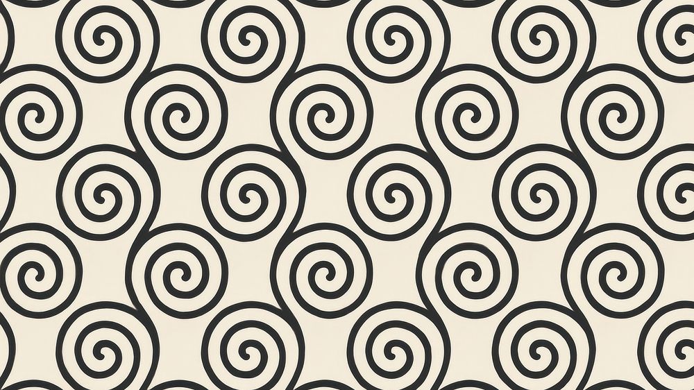 Seamless black spiral pattern | Free Photo Illustration - rawpixel