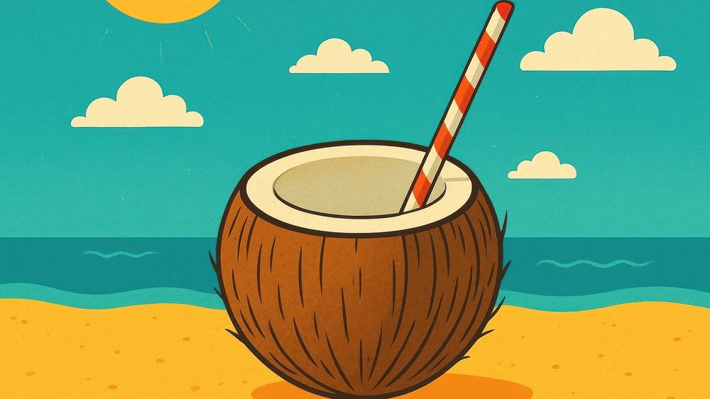 Cartoon Coconut Wave Images | Free Photos, PNG Stickers, Wallpapers ...