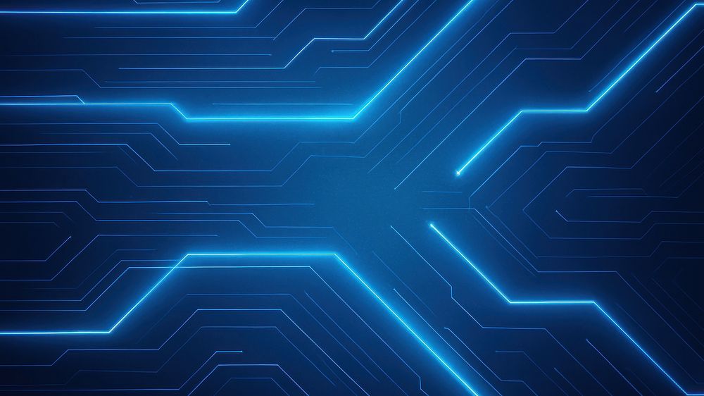 Futuristic blue circuit design | Free Photo Illustration - rawpixel