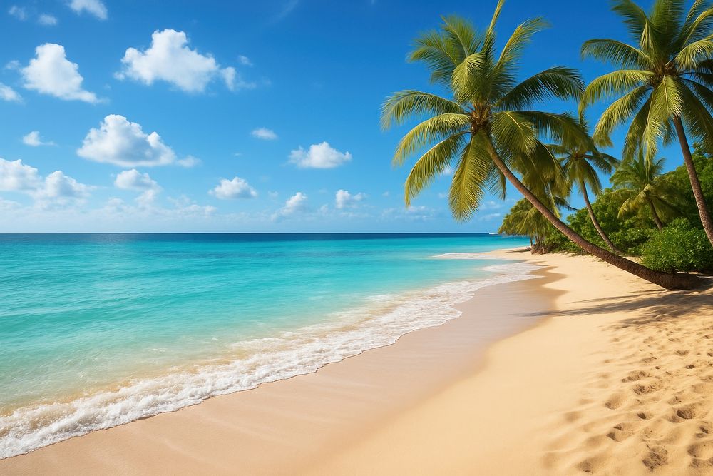 Tropical paradise beach scene | Free Photo - rawpixel