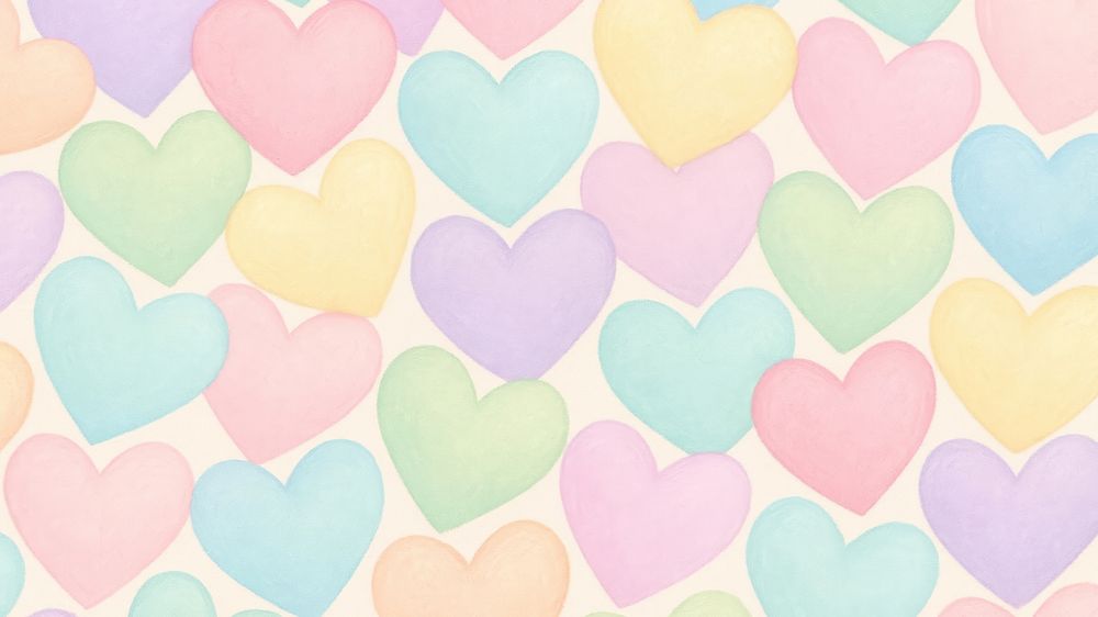 Pastel heart pattern illustration | Free Photo Illustration - rawpixel