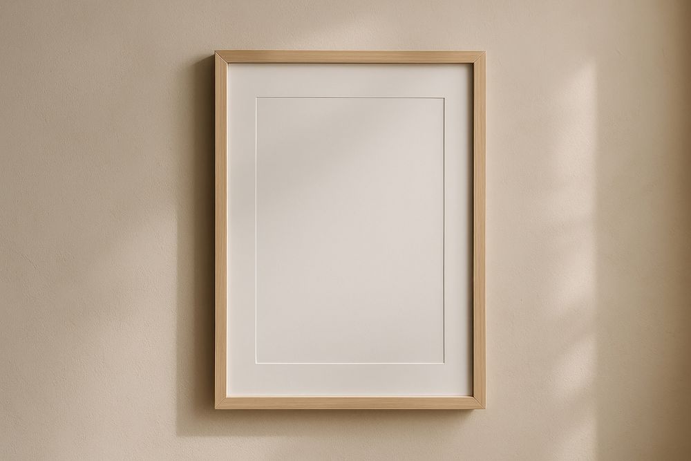 Minimalist wooden frame on wall | Free Photo - rawpixel