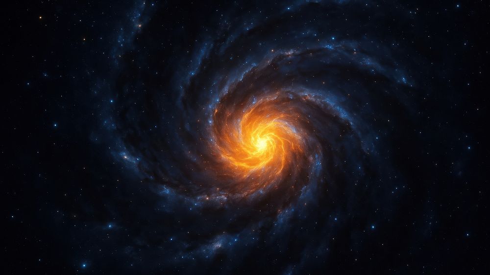 Vibrant cosmic spiral galaxy illustration | Free Photo Illustration ...
