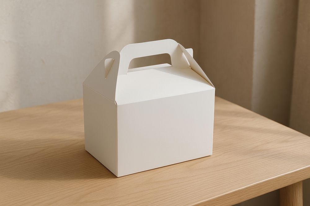 Minimalist white cardboard box | Free Photo - rawpixel