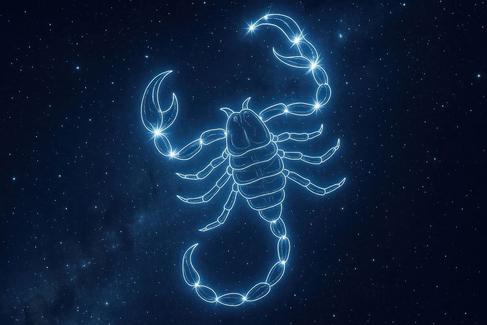 Scorpio constellation glowing night sky | Free Photo Illustration ...
