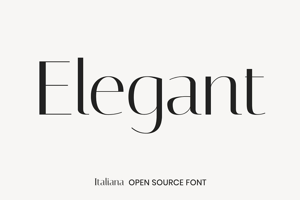 Italiana Open Source Font Santiago | Free Font Add-on - rawpixel
