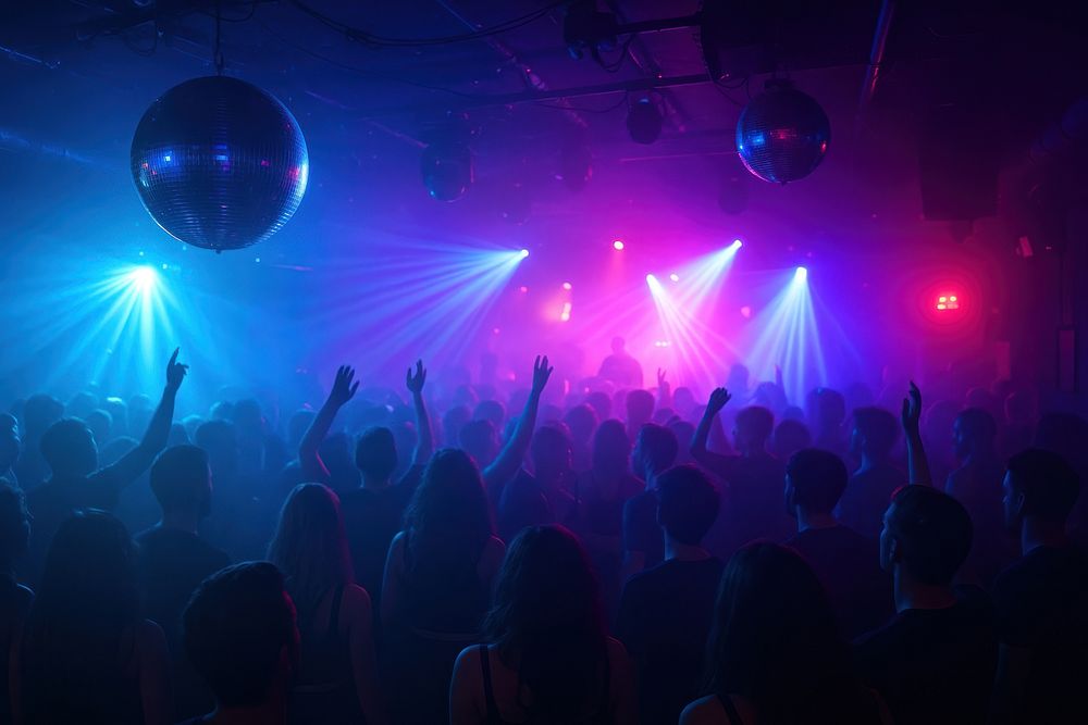 Vibrant nightclub party atmosphere | Free Photo - rawpixel