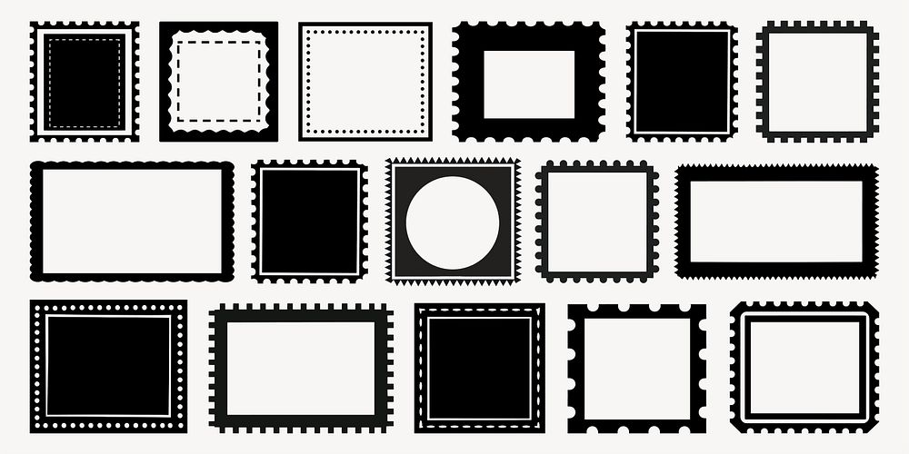 Vintage stamp frame collection, isolated | Premium Vector - rawpixel