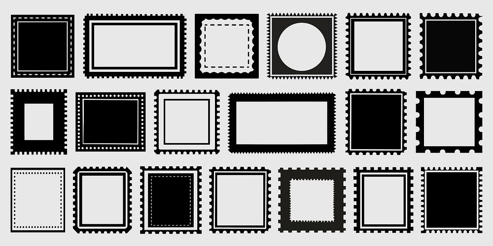 Vintage stamp frame collection design, | Premium Vector - rawpixel