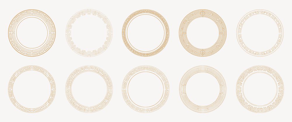 Elegant circular decorative frame designs | Free Vector - rawpixel