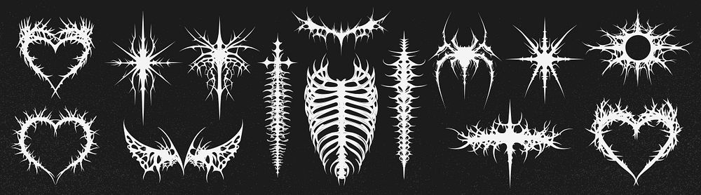 Gothic tribal tattoo designs collection, | Premium Vector - rawpixel