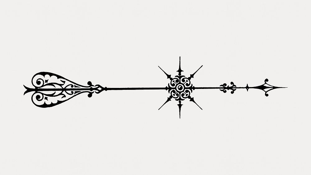 Ornate arrow, vintage illustration isolated | Free Vector - rawpixel