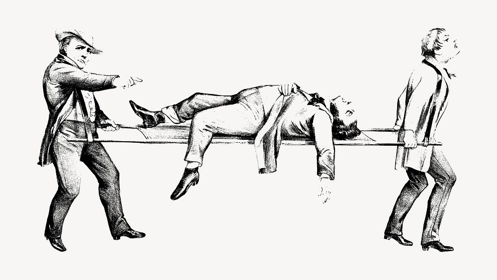 Men carrying body vintage illustration | Free Vector - rawpixel