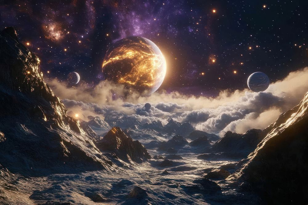 Planets stars universe galaxy cosmic | Free Photo - rawpixel