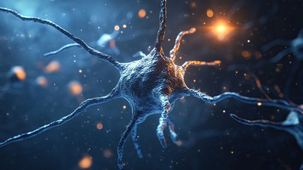 Network neurons abstract blue visualization. | Free Photo Illustration ...