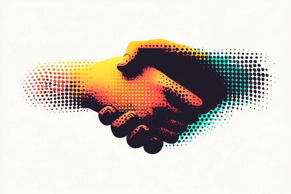Dot Display Graphics handshake illustration | Free Photo Illustration ...