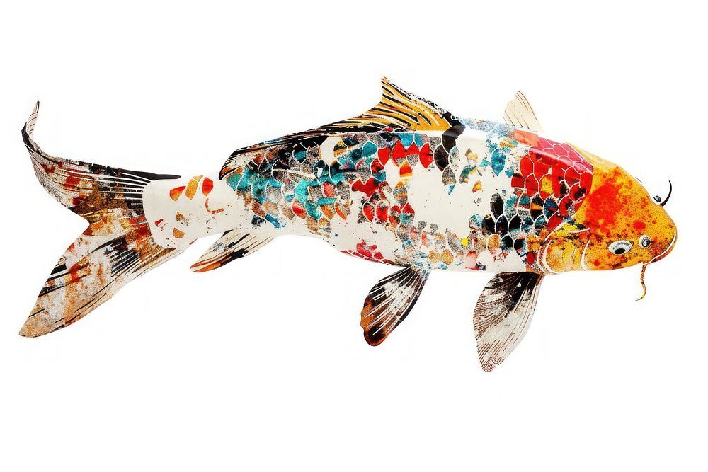 Koi fish shape collage cutouts | Free Photo Illustration - rawpixel