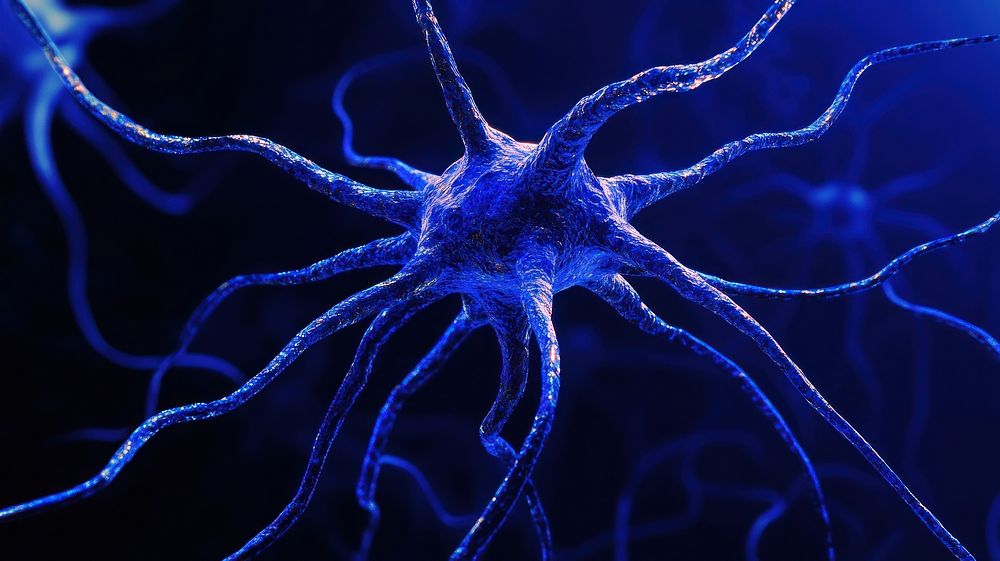 Digital network blue neuron visualization. | Free Photo Illustration ...