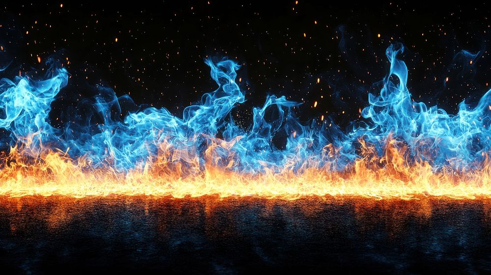 Big blue fire element background | Free Photo - rawpixel