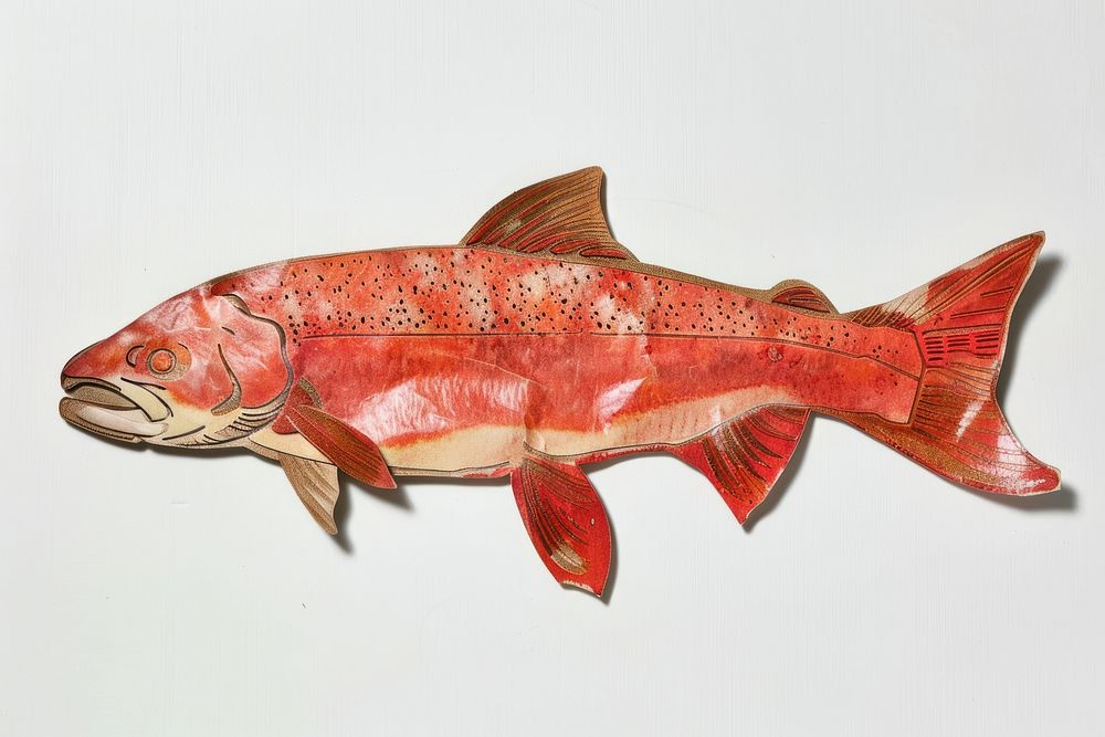 Salmon fish shape collage cutouts | Free Photo Illustration - rawpixel