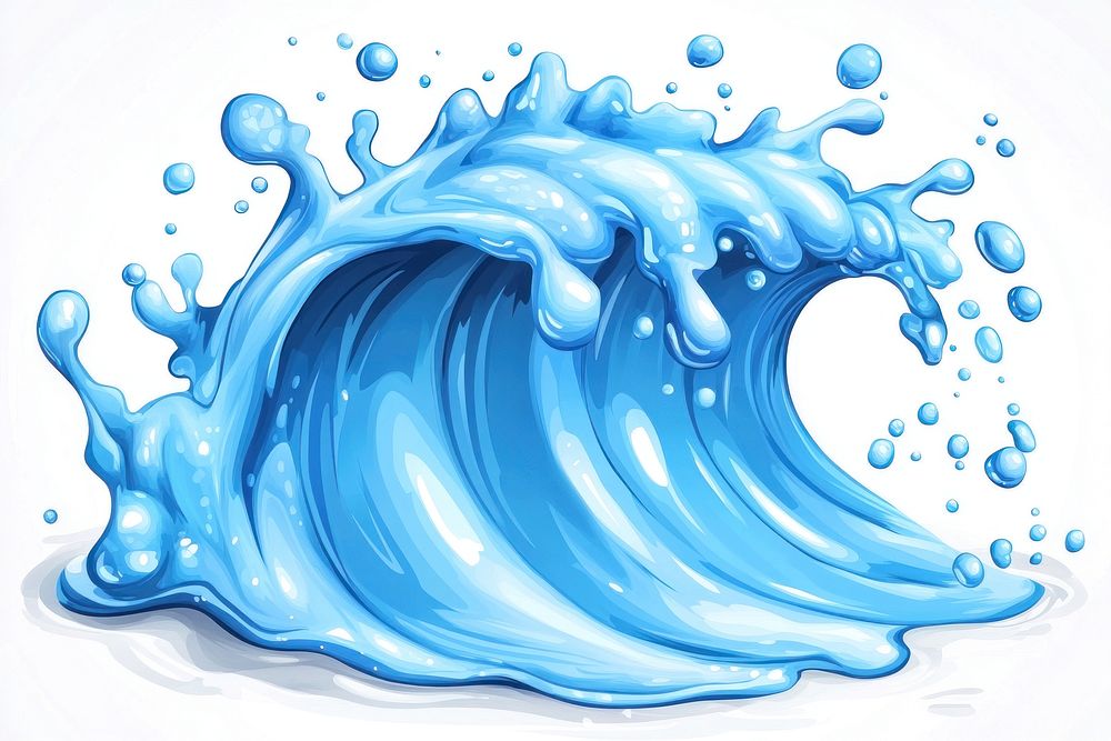 Water wave art illustration splash. | Free Photo Illustration - rawpixel