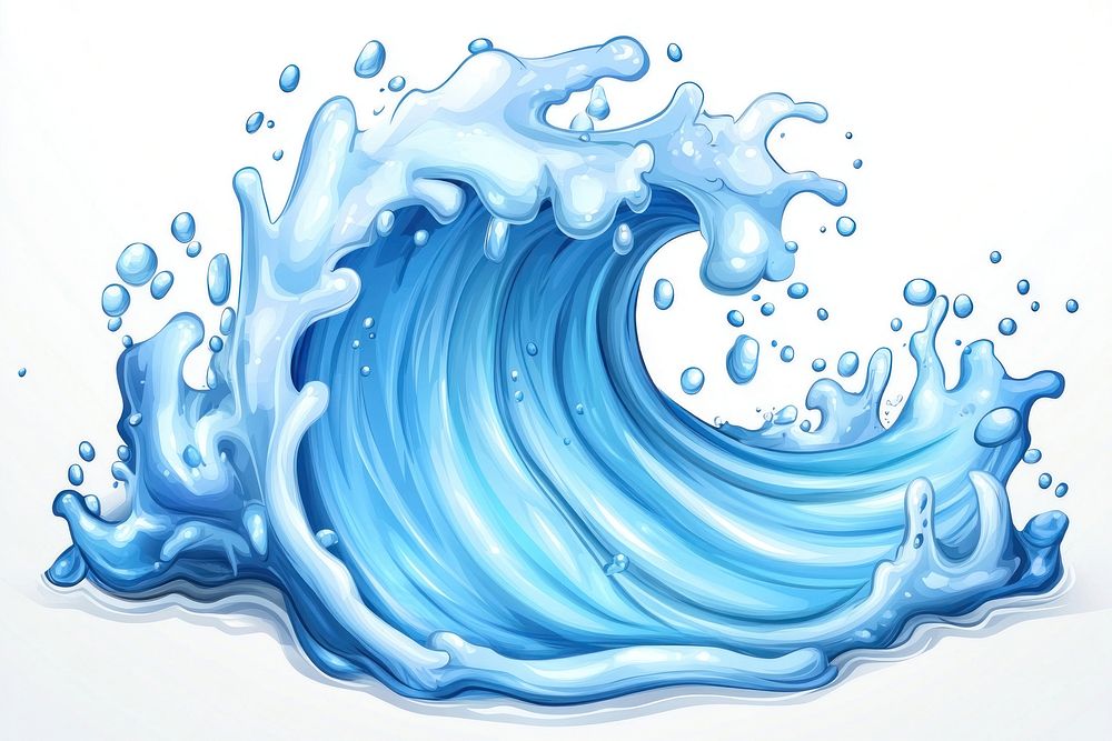 Water wave art illustration splash. | Free Photo Illustration - rawpixel