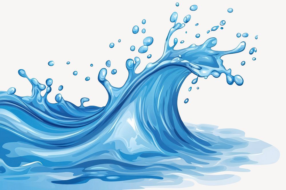 Water curve splash art illustration | Free Vector Illustration - rawpixel
