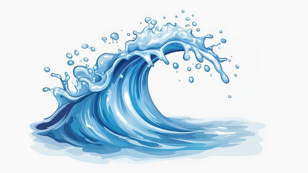 Water curve splash art illustration | Free Photo Illustration - rawpixel