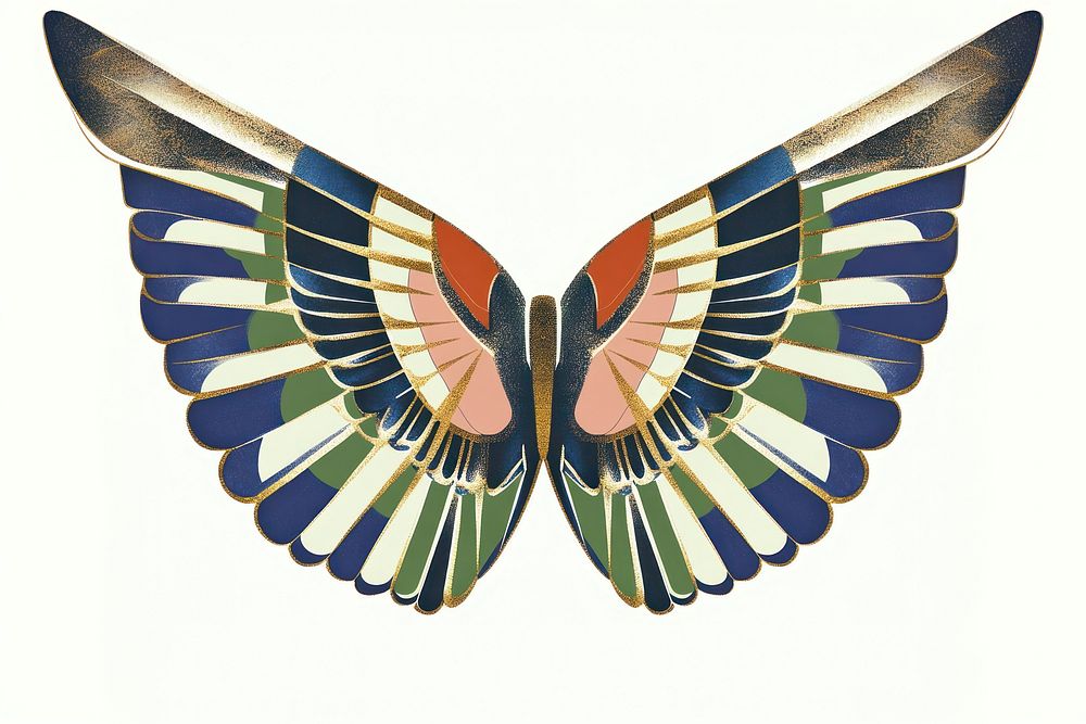 symmetrical love wing art illustration | Free Photo Illustration - rawpixel