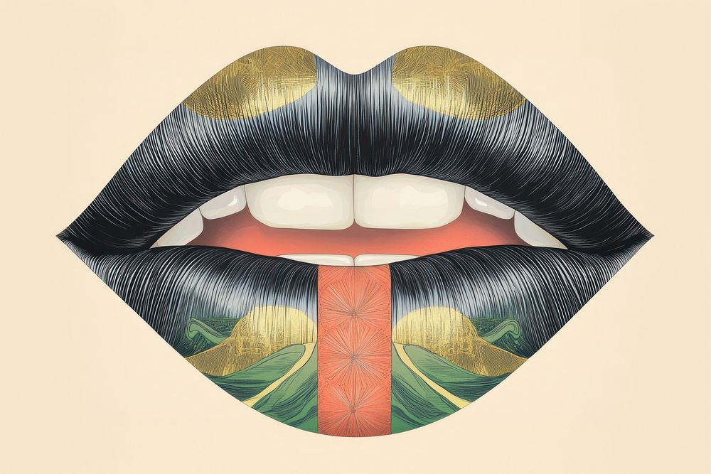 Symmetrical mouth lip lips illustration | Free Photo Illustration ...