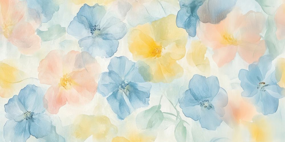 Watercolor floral pattern flowers pastel | Free Photo Illustration ...