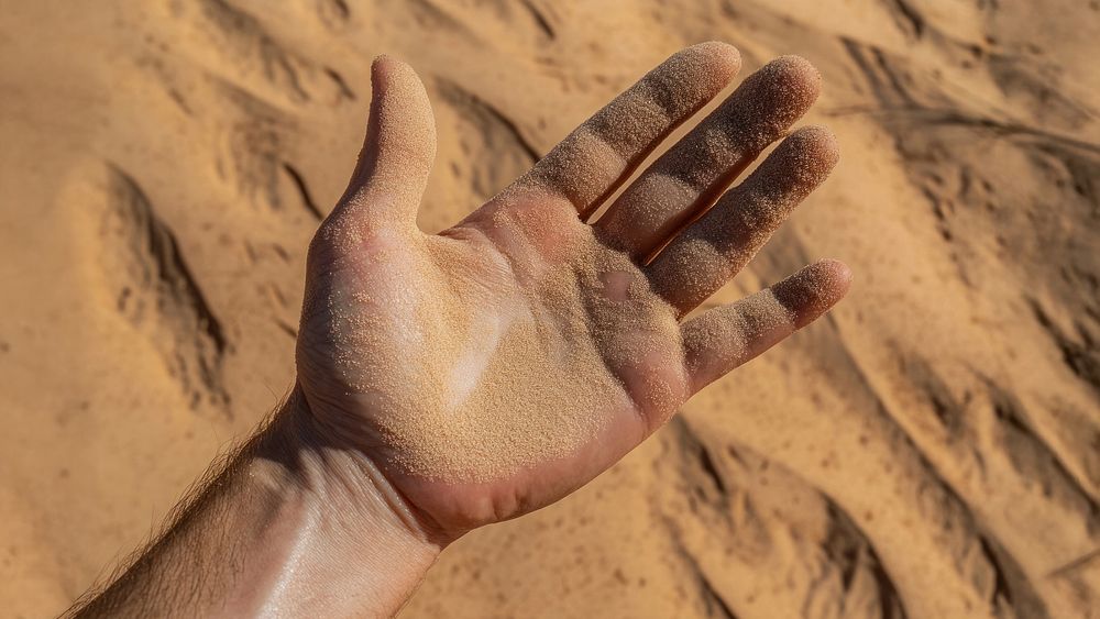Sand hand human environment landscape | Free Photo - rawpixel