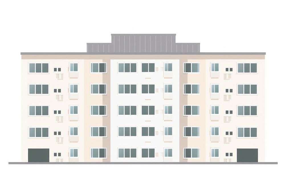 Condominium complex architecture illustration building. | Free Photo ...