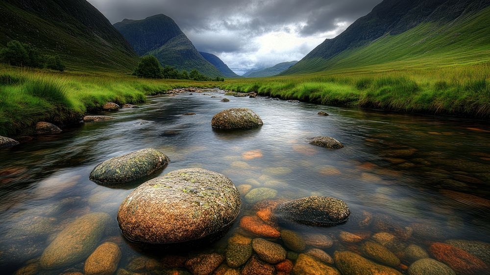 Stream water rocks landscape. | Free Photo - rawpixel