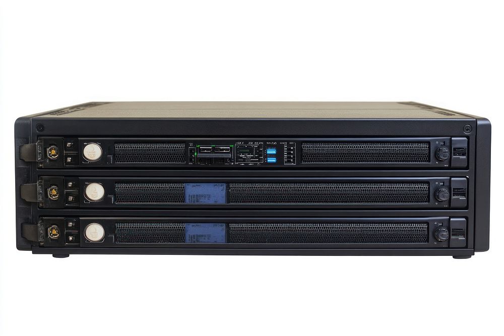 Computer servers hardware infrastructure rack-mounted. | Free Photo ...