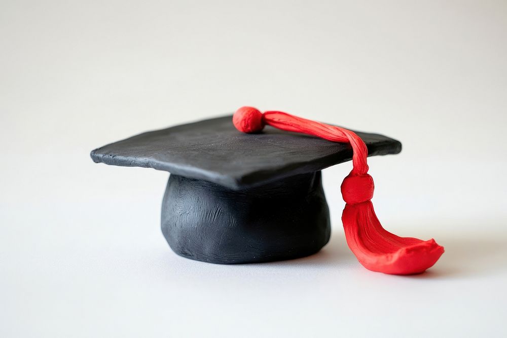 Education cap graduation clay red. | Free Photo Illustration - rawpixel