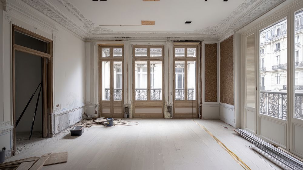 Home renovation windows natural floor. | Free Photo - rawpixel