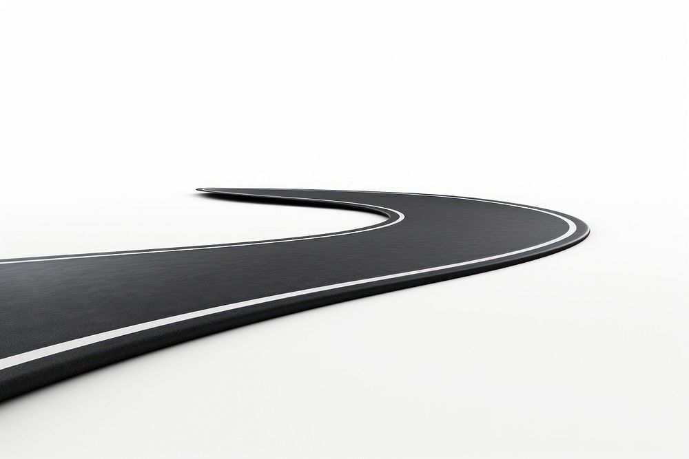Curved asphalt road white minimalist | Free Photo - rawpixel