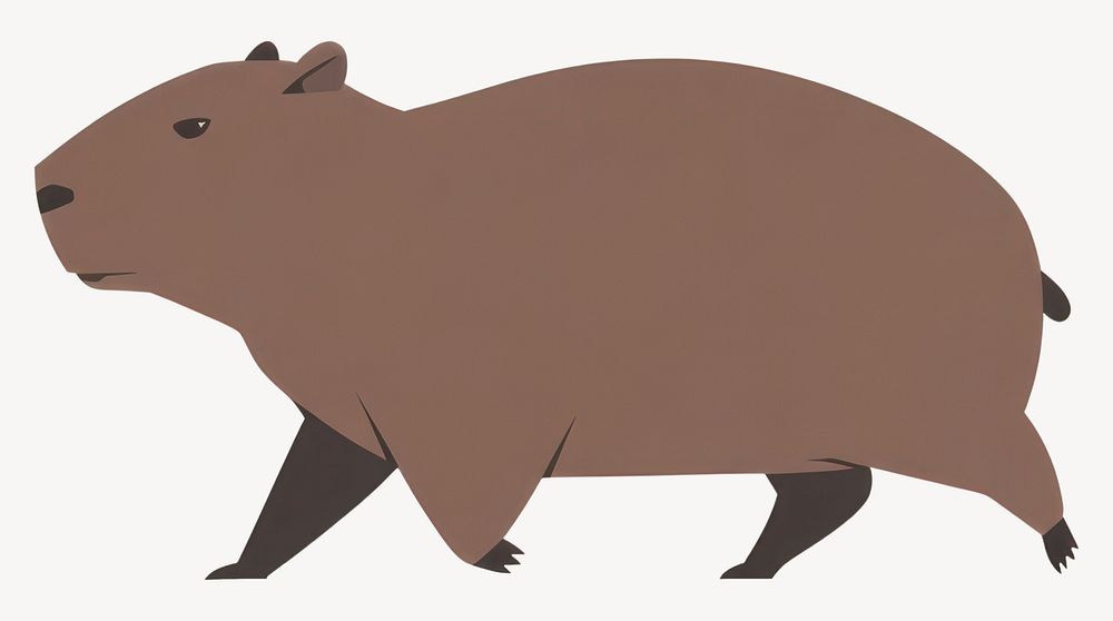 Capybara illustration minimalist capybara vector | Free Vector - rawpixel