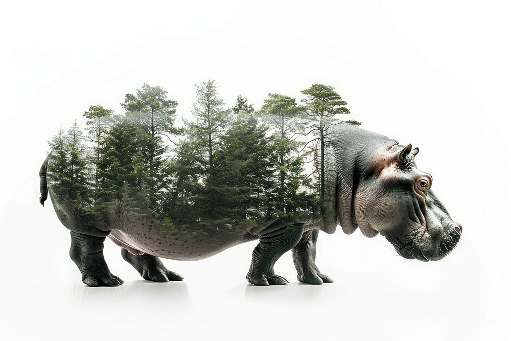 Hippo trees photography wildlife exposure. | Free Photo - rawpixel
