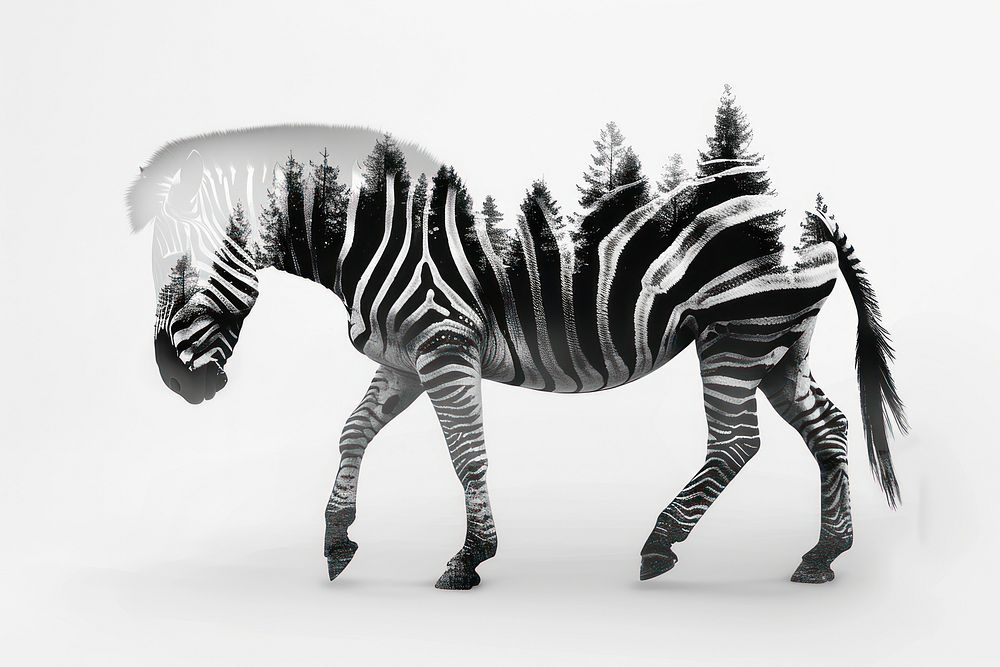 Zebra trees photography wildlife exposure. | Free Photo - rawpixel