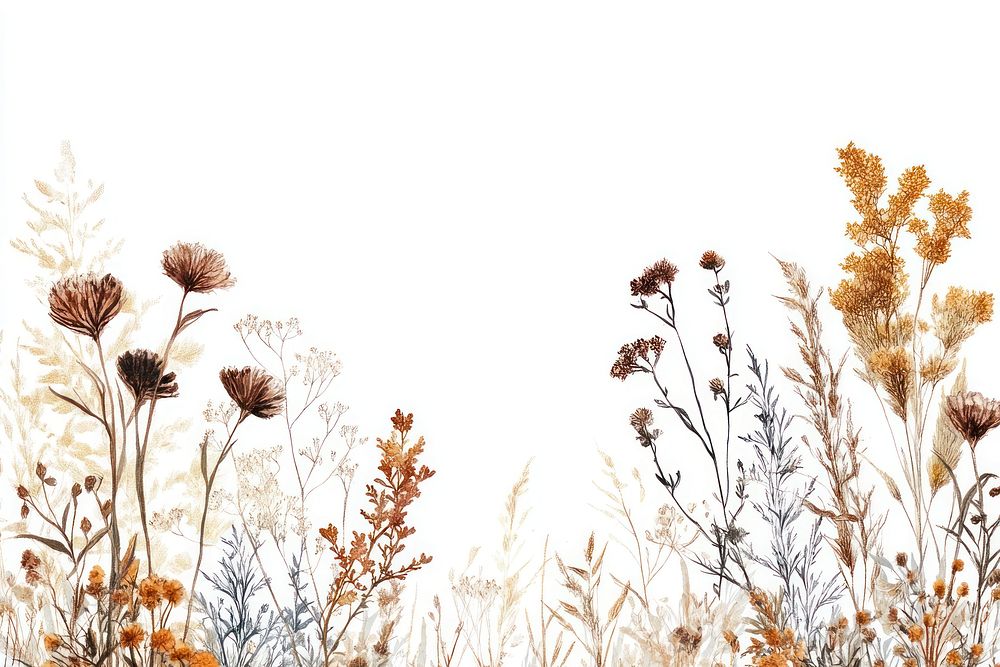 Dried flower border illustration flowers | Free Photo Illustration ...