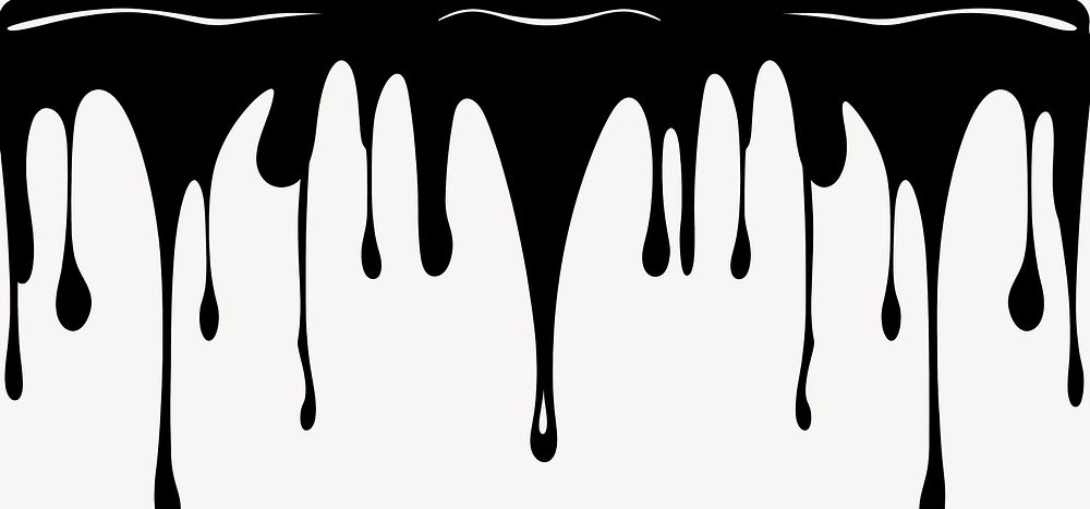 Dripping liquid border silhouette illustration | Free Vector - rawpixel
