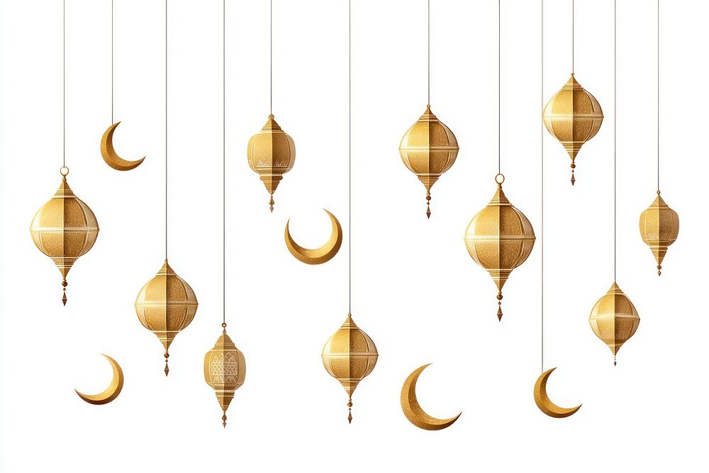 Eid Mubarak moons illustration crescent | Free Photo Illustration ...