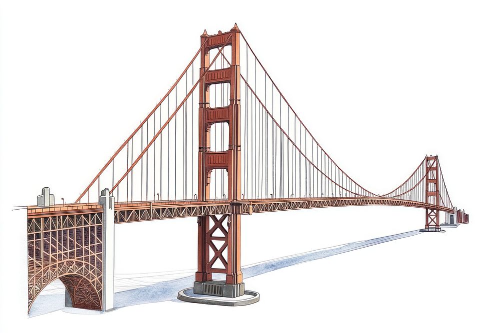 Golden gate bridge landmark architectural | Free Photo Illustration ...