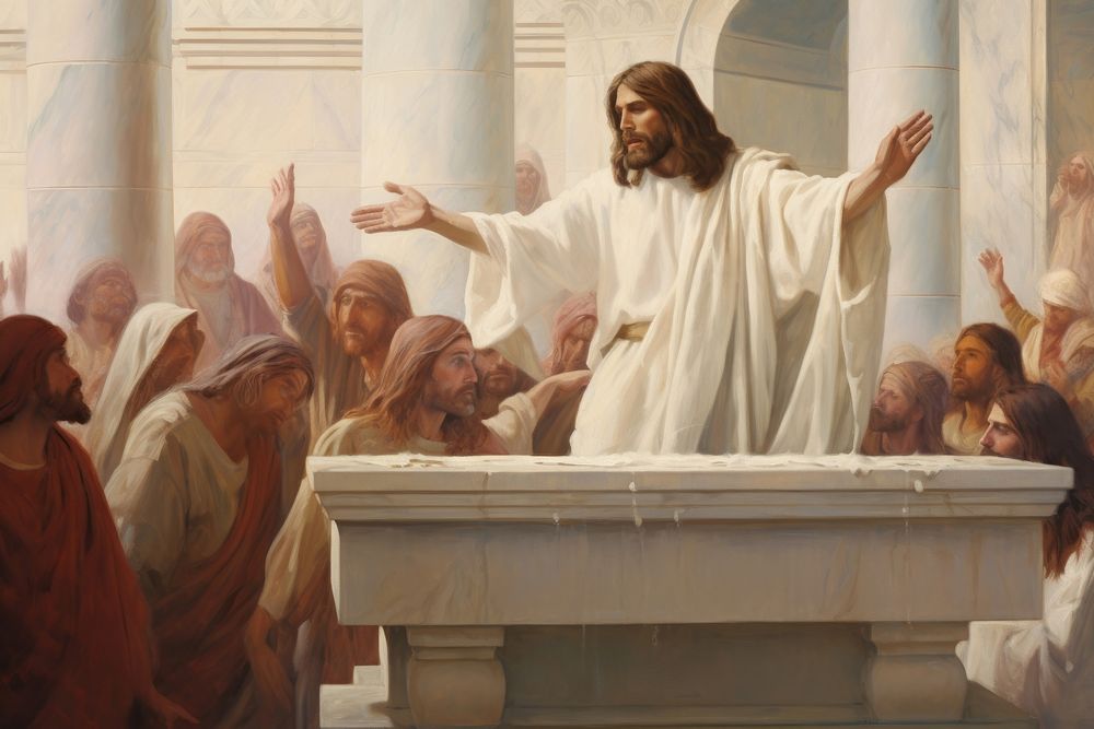 Jesus christ cleansing temple art | Free Photo Illustration - rawpixel