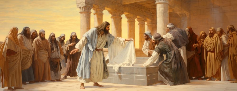 Jesus christ cleansing temple illustration | Free Photo Illustration ...